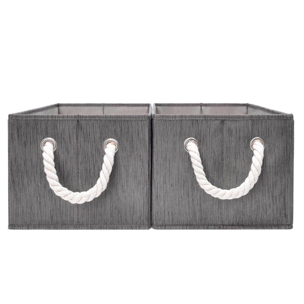 StorageWorks 9-Gal. Jumbo Rectangle Polyester Storage Bin with Cotton ...