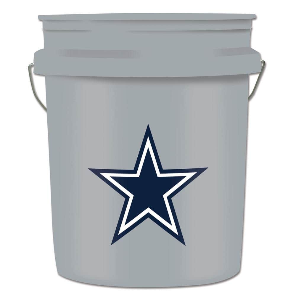 Leaktite NFL Dallas Cowboys 5 Gal. Grey Bucket 0251918 - The Home Depot