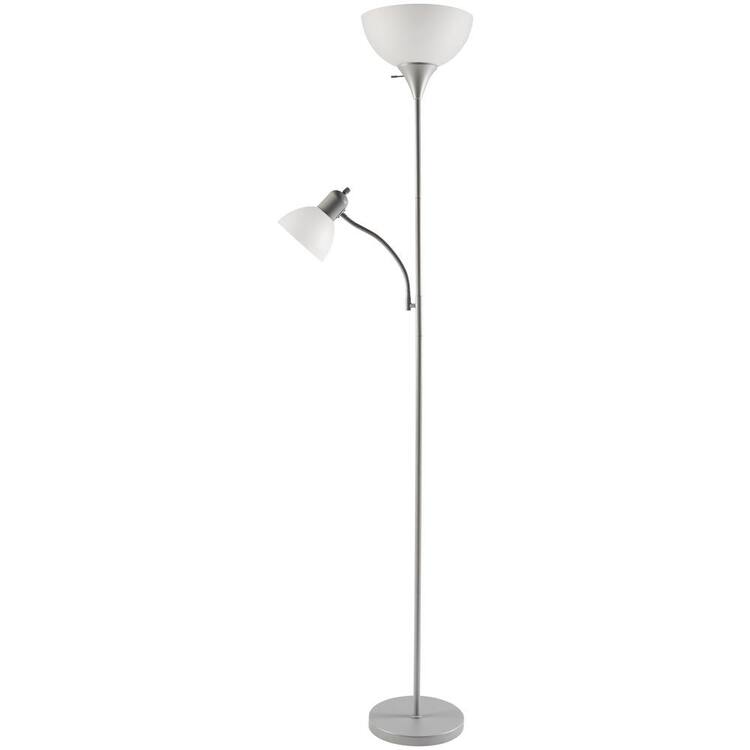 Hampton Bay 71.5 in. Silver Mother/Daughter Floor Lamp – Home Depot ...