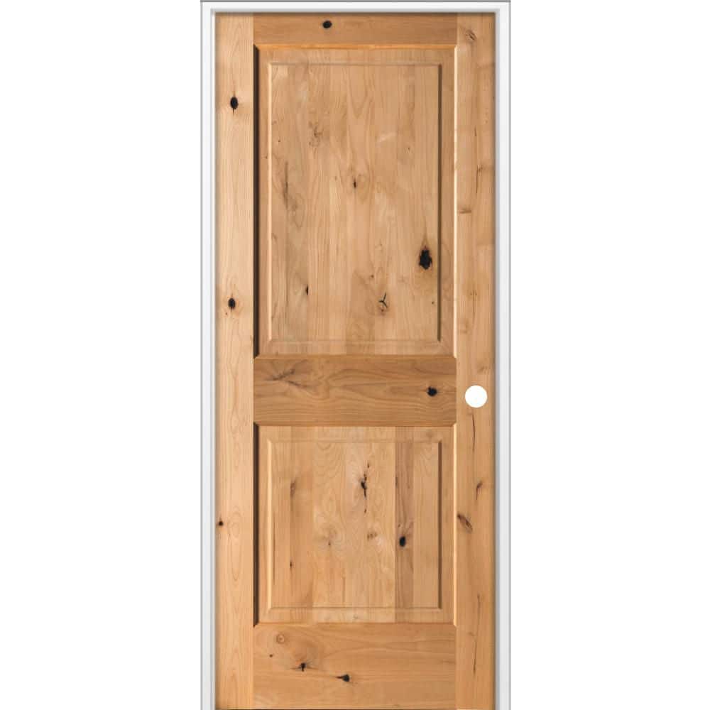 Reviews for Krosswood Doors 32 in. x 80 in. Rustic Knotty Alder 2-Panel ...