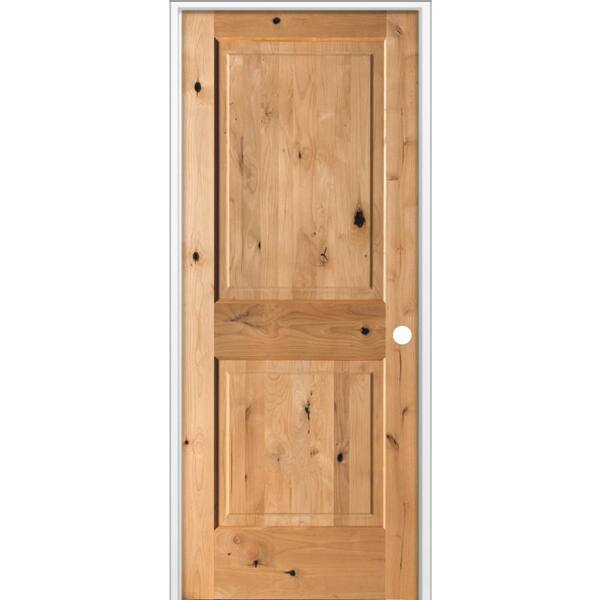 Reviews for Krosswood Doors 32 in. x 80 in. Rustic Knotty Alder 2-Panel ...