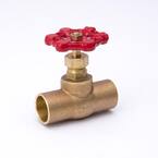 Everbilt 1/2 in. Brass Sweat x Sweat Stop and Waste Valve 105-603EB ...