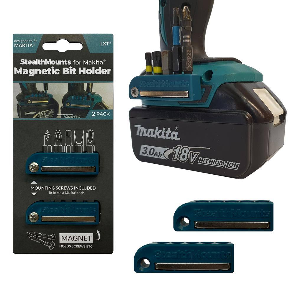 StealthMounts Bit Holder compatible with Makita Blue ABS Plastic ...