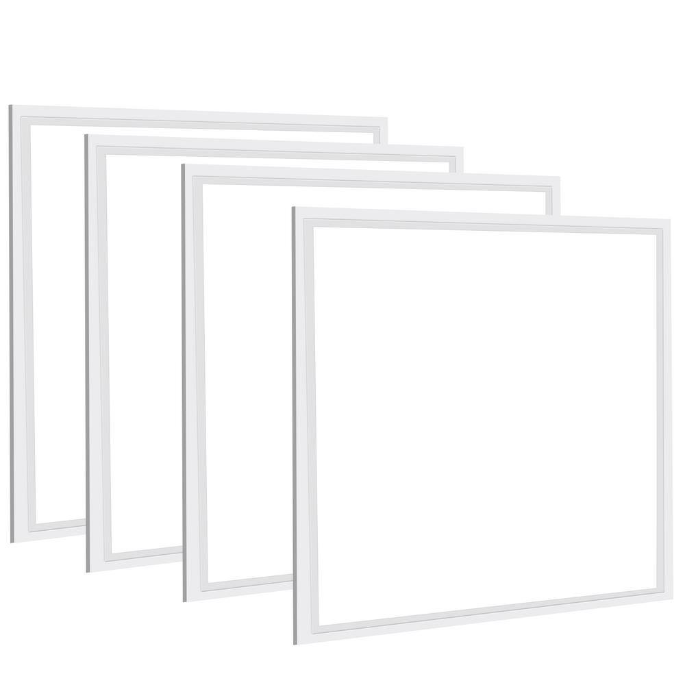 WYZM 2 ft. x 2 ft. 5800 Lumens Integrated LED Panel Light, 5000K, (4 ...