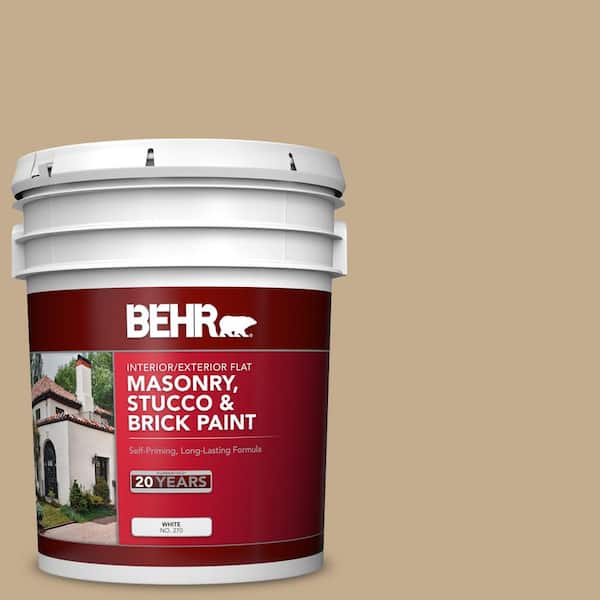 BEHR 5 gal. #BXC-07 Palomino Tan Flat Interior/Exterior Masonry, Stucco ...