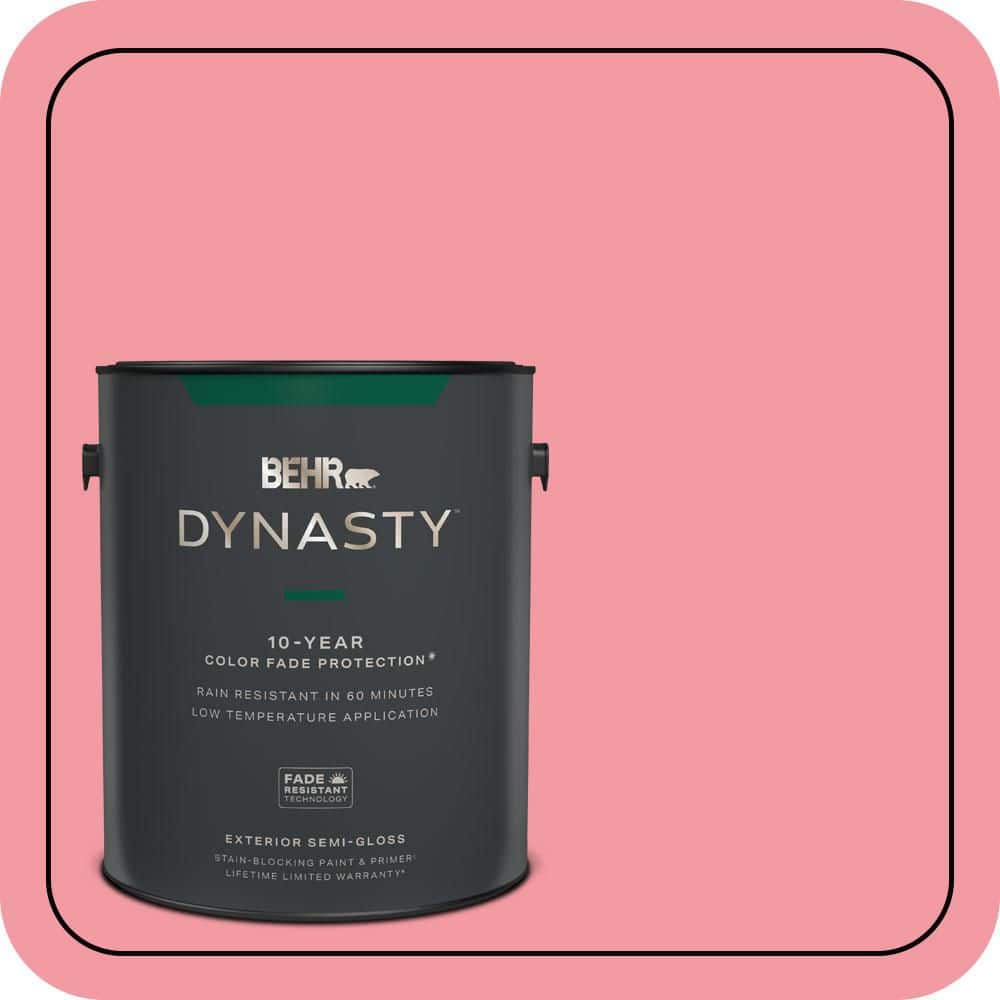 BEHR DYNASTY 1 gal. #130B-4 Primrose Garden Semi-Gloss Enamel Exterior ...