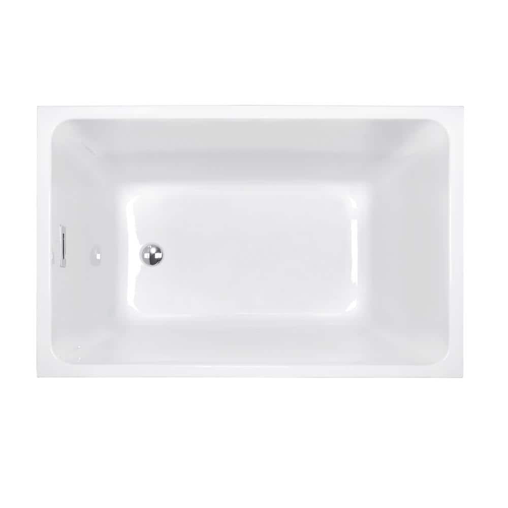 cadeninc 43 in. x 28 in. Acrylic Rectangle Freestanding Soaking Bathtub ...