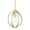 Golden Lighting Colson 1-Light Olympic Gold Mini Pendant 3167-M1L OG ...