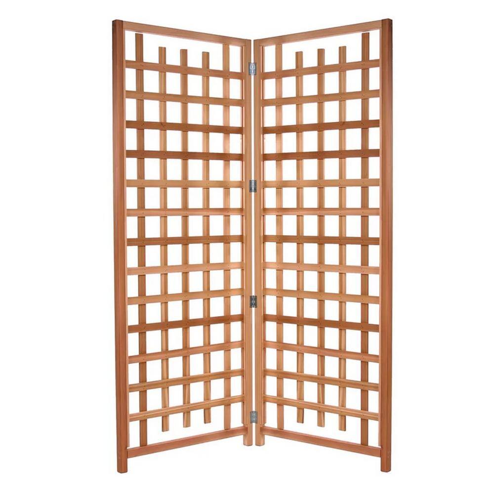 Ejoy 32 in. x 80 in. Foldable Solid Wood Garden Trellis for Climbing ...