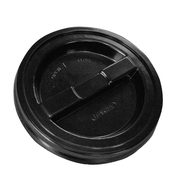 Bucket Companion 5 gal. Screw Top Black Bucket Lid 328737 - The Home Depot