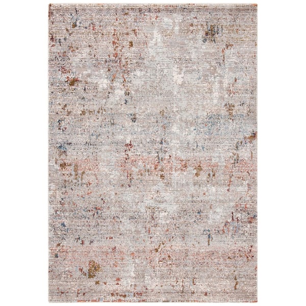 SAFAVIEH Limitee 8 ft. x 10 ft. Beige/Beige Distressed Abstract Area ...
