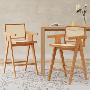 CHRISTOPHER KNIGHT HOME Finley Modern Village 27 in. Natural Solid Wood ...