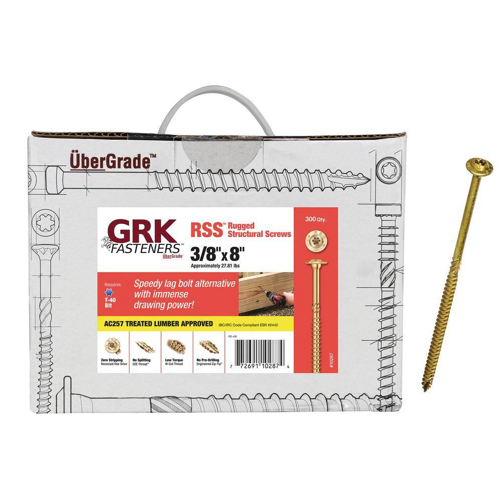 Reviews for GRK Fasteners 3/8 in. x 8 in. Star Drive Low Profile Washer ...