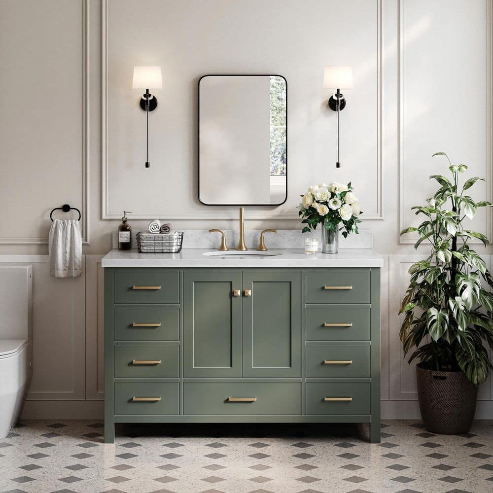 Reviews for ARIEL Cambridge 54 in. Single Sink Freestanding Bathroom ...