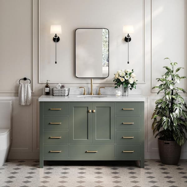 Reviews for ARIEL Cambridge 54 in. Single Sink Freestanding Bathroom ...