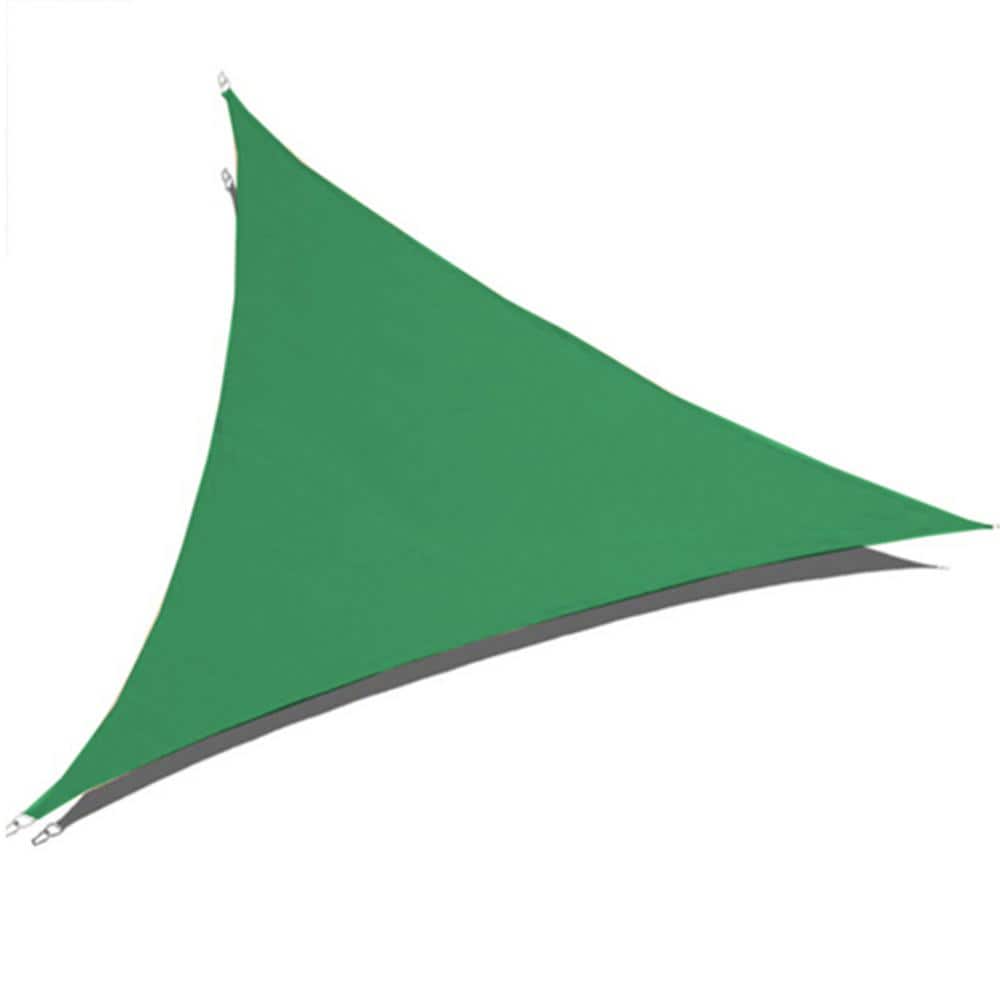 King Canopy 12-Feet Triangle Sun Shade Sail, 320gsm Woven Fabric, Green ...