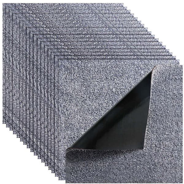 TrafficMaster Abenake Single Rib - Gray Residential 18 x 18 in. Peel ...