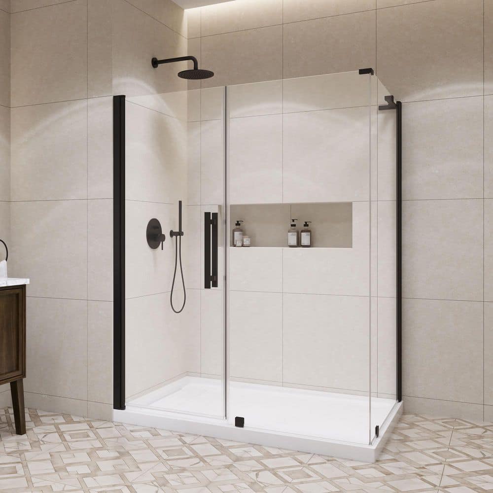 OVE Decors Pasadena 60 in. L x 36 in. W x 72.01 in. H Corner Shower Kit ...