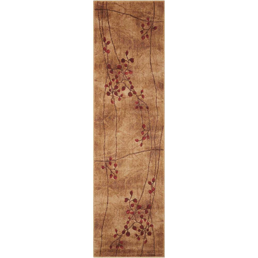 Nourison Somerset Latte 2 ft. x 8 ft. Oriental Modern Kitchen Runner ...