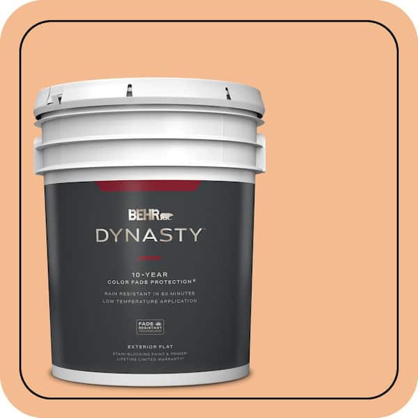 BEHR DYNASTY 5 gal. #270D-4 Brandy Butter Flat Exterior Stain-Blocking ...