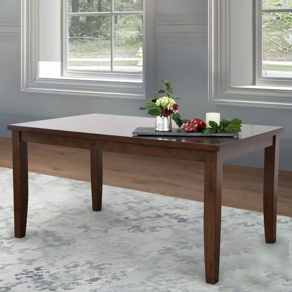 DEVON & CLAIRE Theodora Brown Contemporary Dining Table WF-TADR08-TB ...