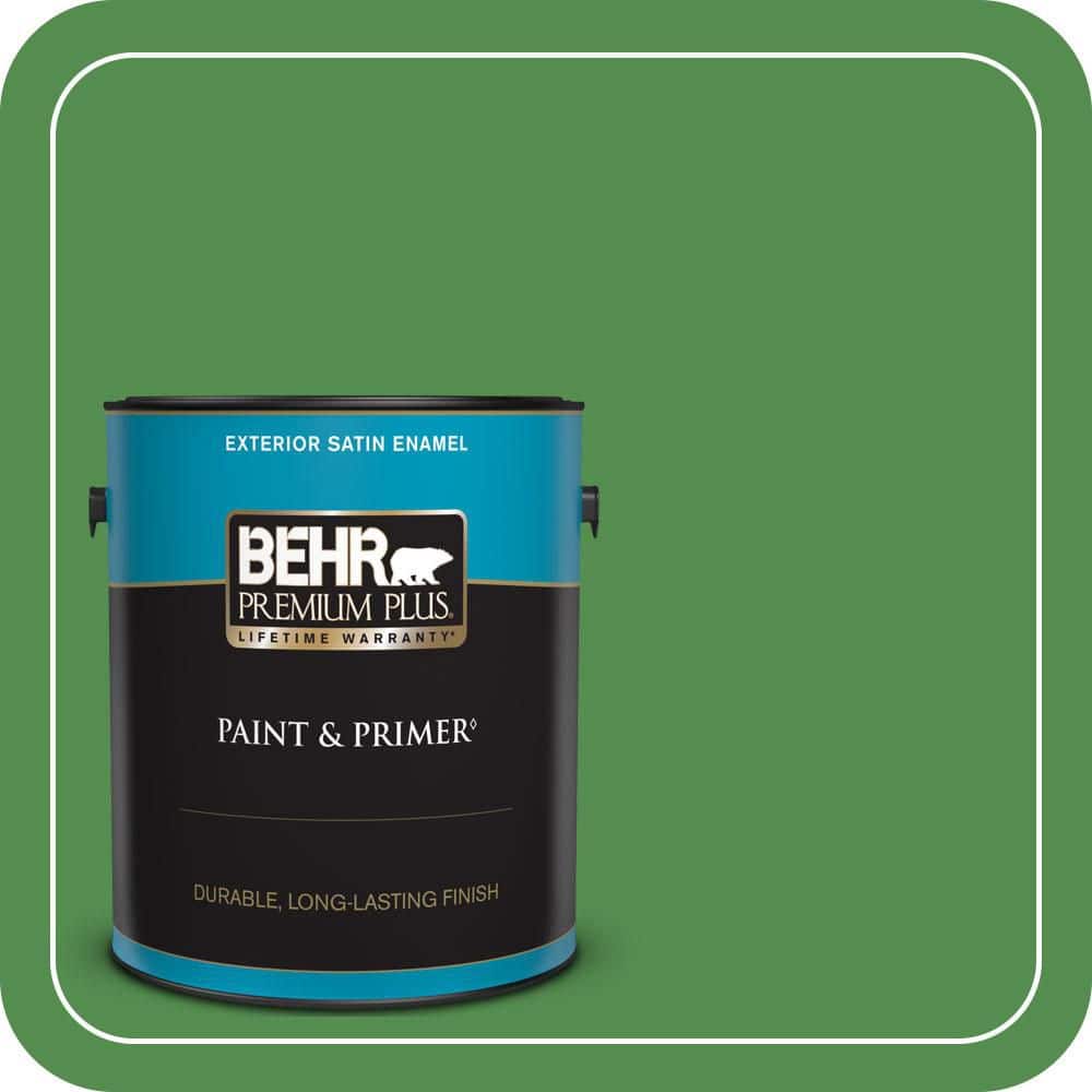 BEHR PREMIUM PLUS 1 gal. #M390-6 Belfast Satin Enamel Exterior Paint ...