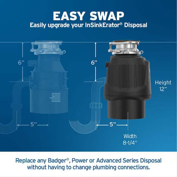 InSinkErator Power 900, 3/4 HP Garbage Disposal, Power Series EZ ...