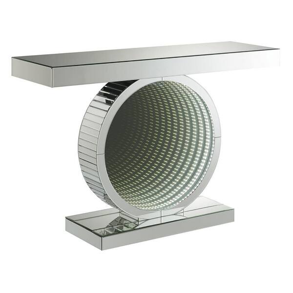 Coaster Angelonia 47.25 in. Clear Mirror Rectangle Glass Top Console ...