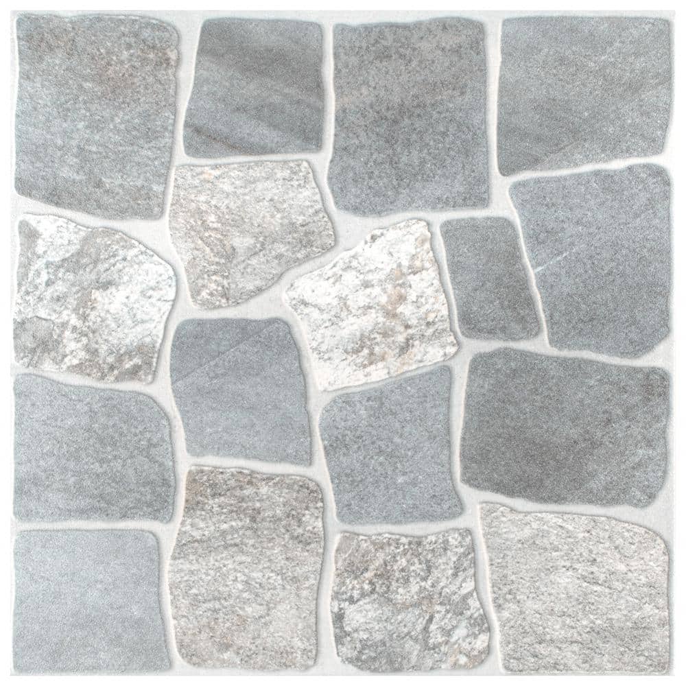 Merola Tile Laja Gris 17-3/4 in. x 17-3/4 in. Ceramic Floor and Wall ...