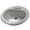 Bootz Industries Laurel Round Drop-In Bathroom Sink in White 021-2435 ...
