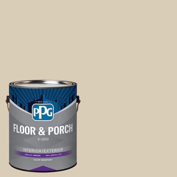 PPG 1 gal. PPG14-10 Summer Wheat Satin Interior/Exterior Floor and ...