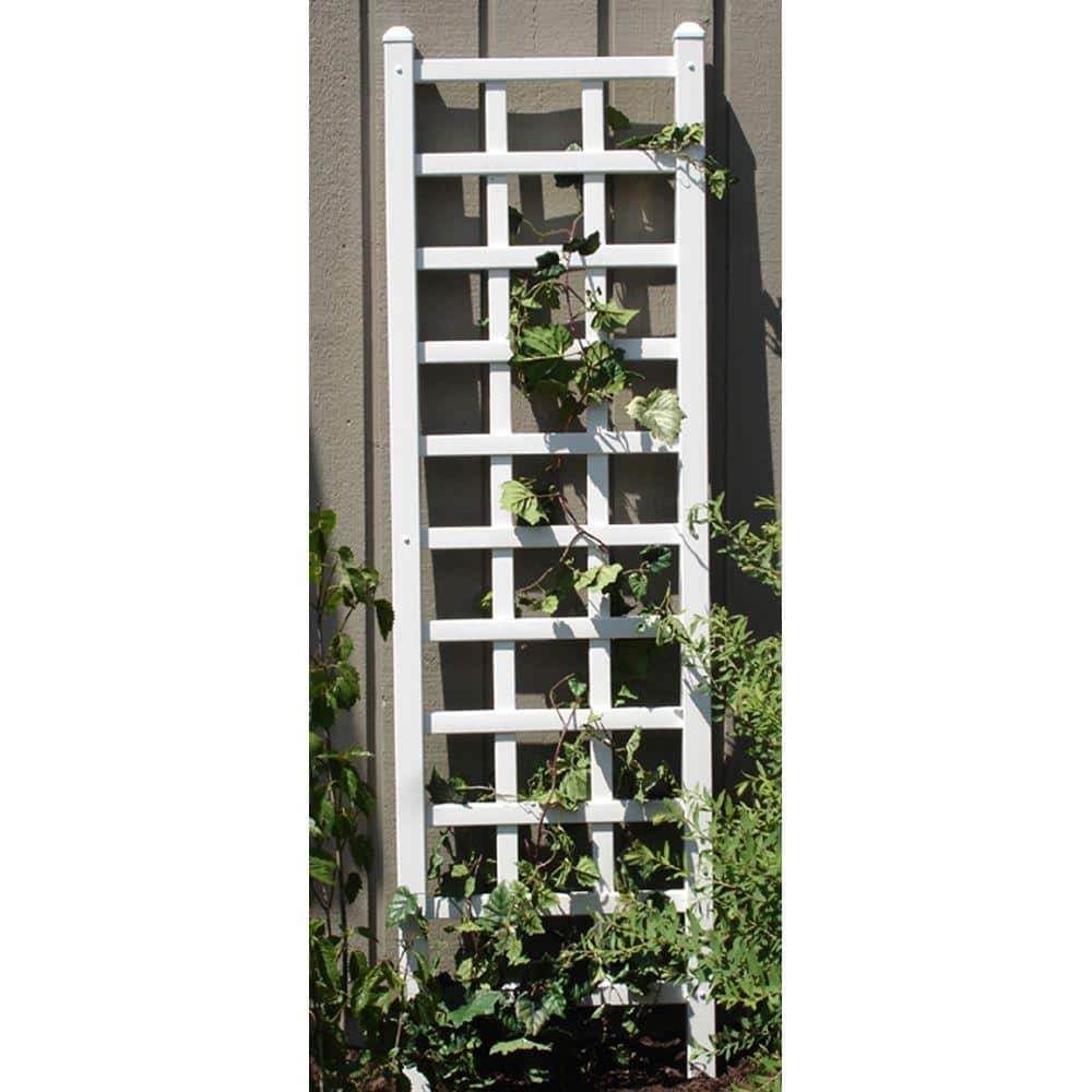 Dura-Trel 75 in. x 22 in. White Vinyl PVC Providence Trellis 11177 ...