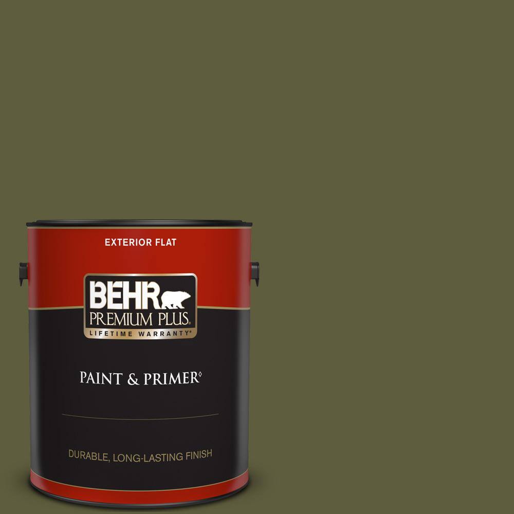 BEHR PREMIUM PLUS 1 gal. #PPU9-25 Eastern Bamboo Flat Exterior Paint ...