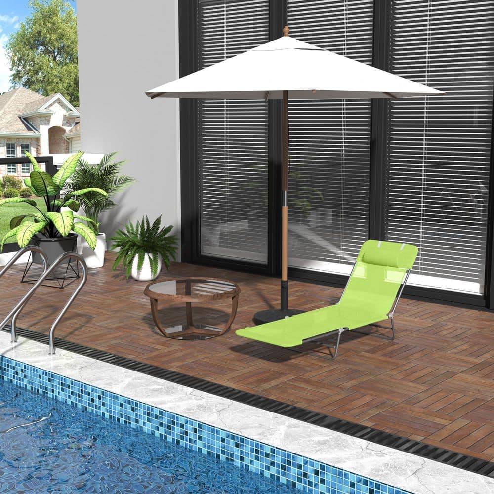 Metal Folding Beach Chair Pool Chairs Outdoor Sun Tanning Chairs with ...