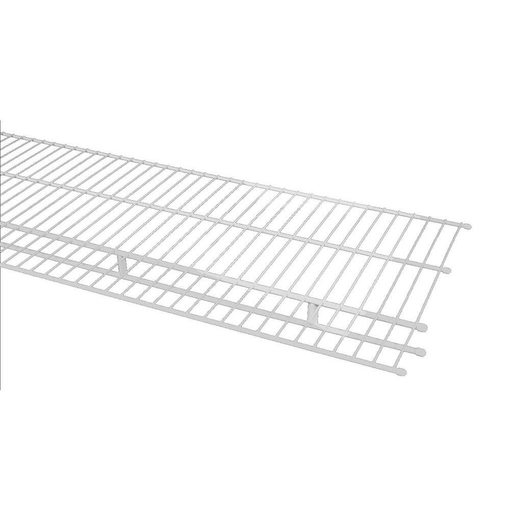 ClosetMaid SuperSlide 144 In L X 16 In D White Wire Closet Shelf With ClosetMaid SuperSlide 144 In L X 16 In D White Wire Closet Shelf With