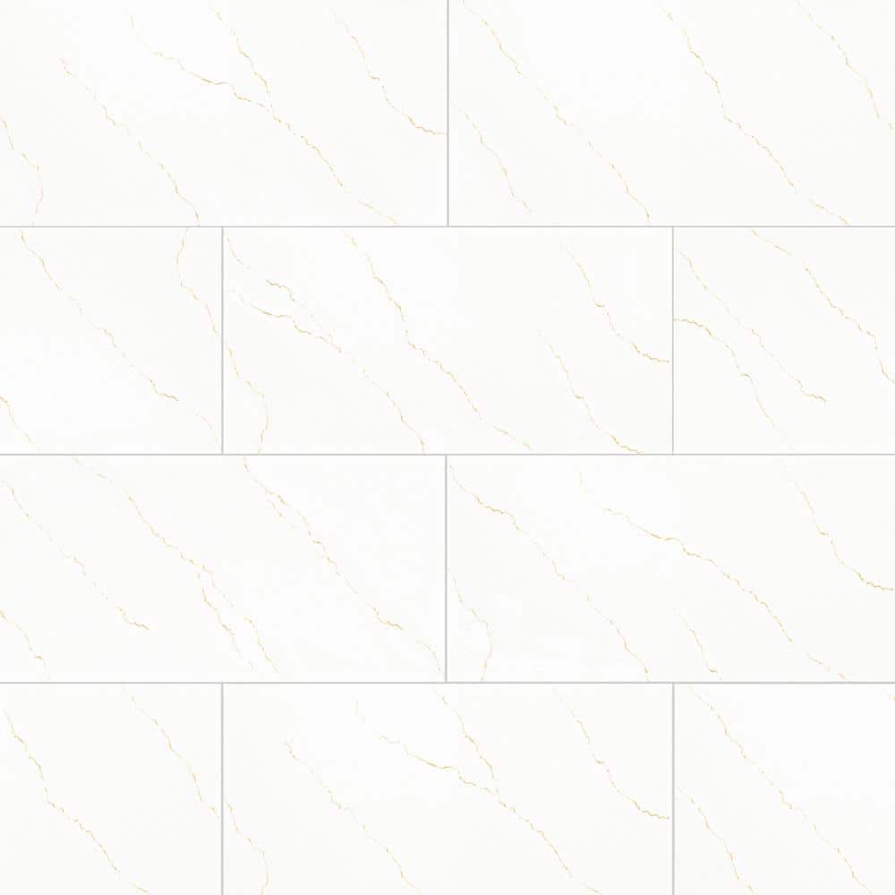 Reviews for MSI Marcella Gold 12 in. x 24 in. Matte Porcelain Marble Look Floor and Wall Tile ...