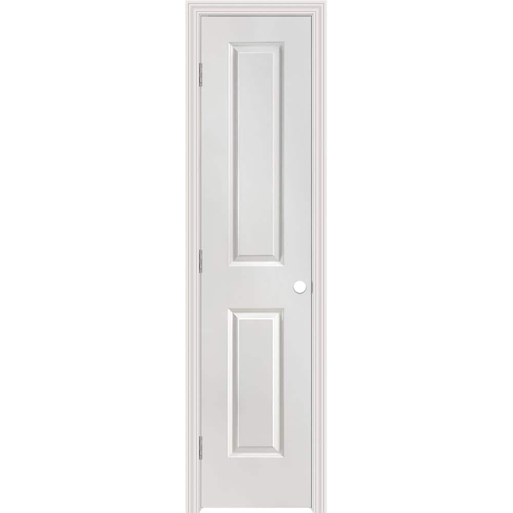 Masonite 18in x 80in 2 Panel Square Right Hand Hollow Core Primed White ...
