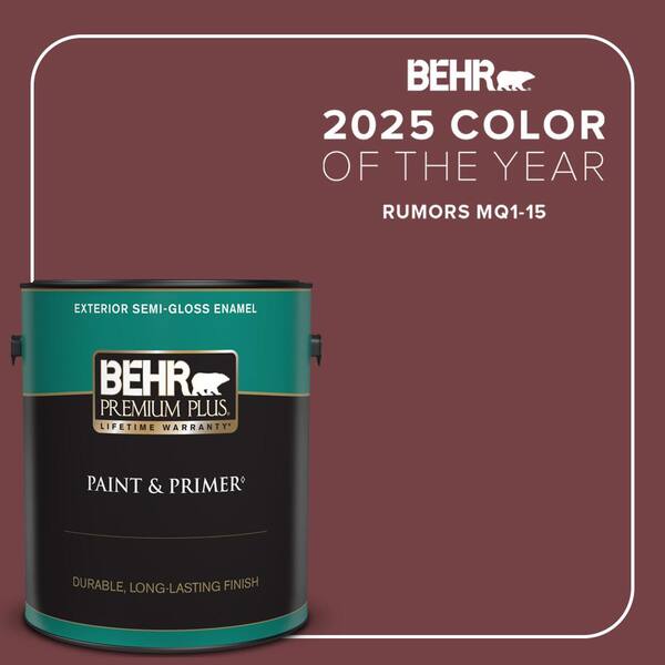 BEHR PREMIUM PLUS 1 gal. #MQ1-15 Rumors Semi-Gloss Enamel Exterior ...