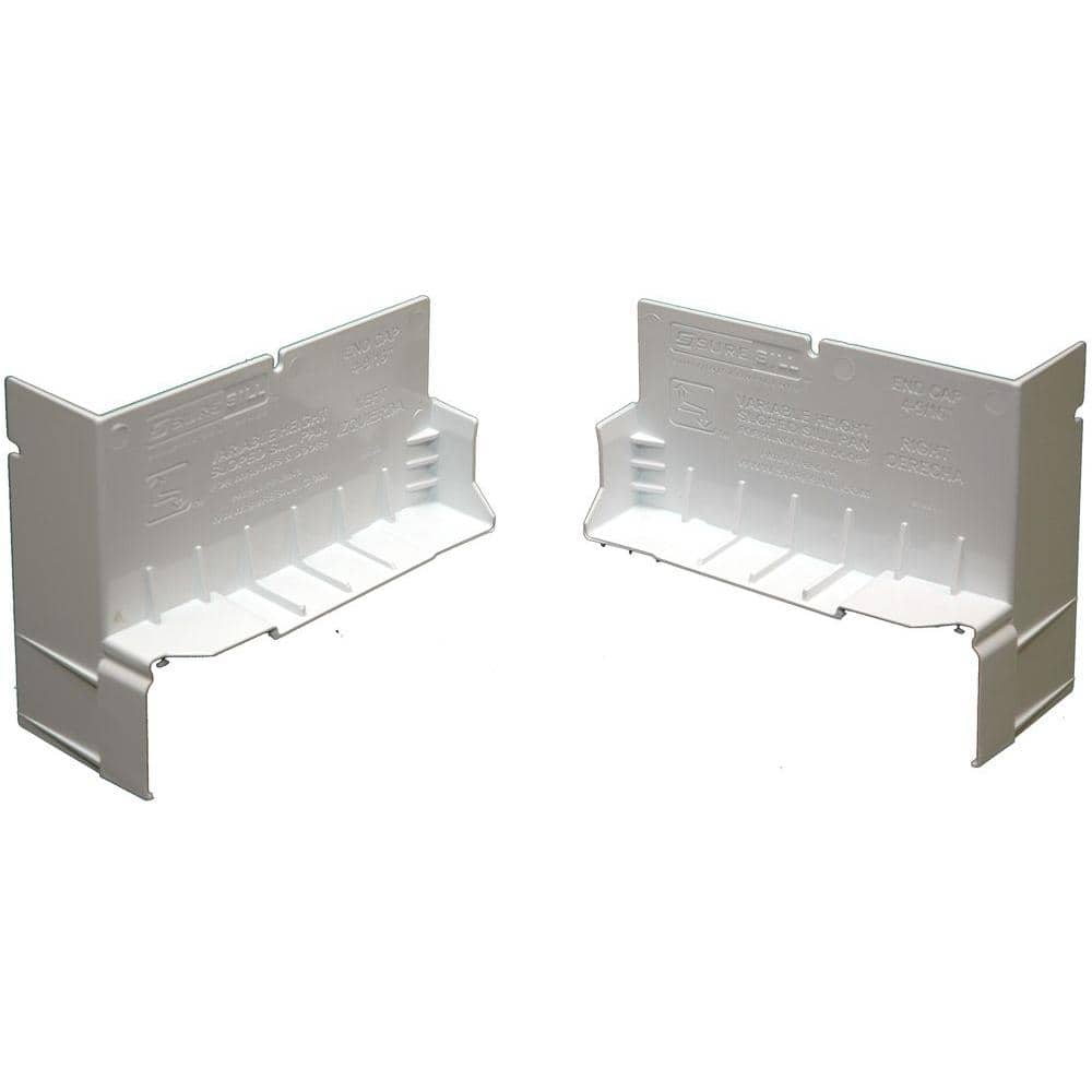 SureSill 4-1/8 in. PVC End Caps with End Dams for SureSill Sloped ...