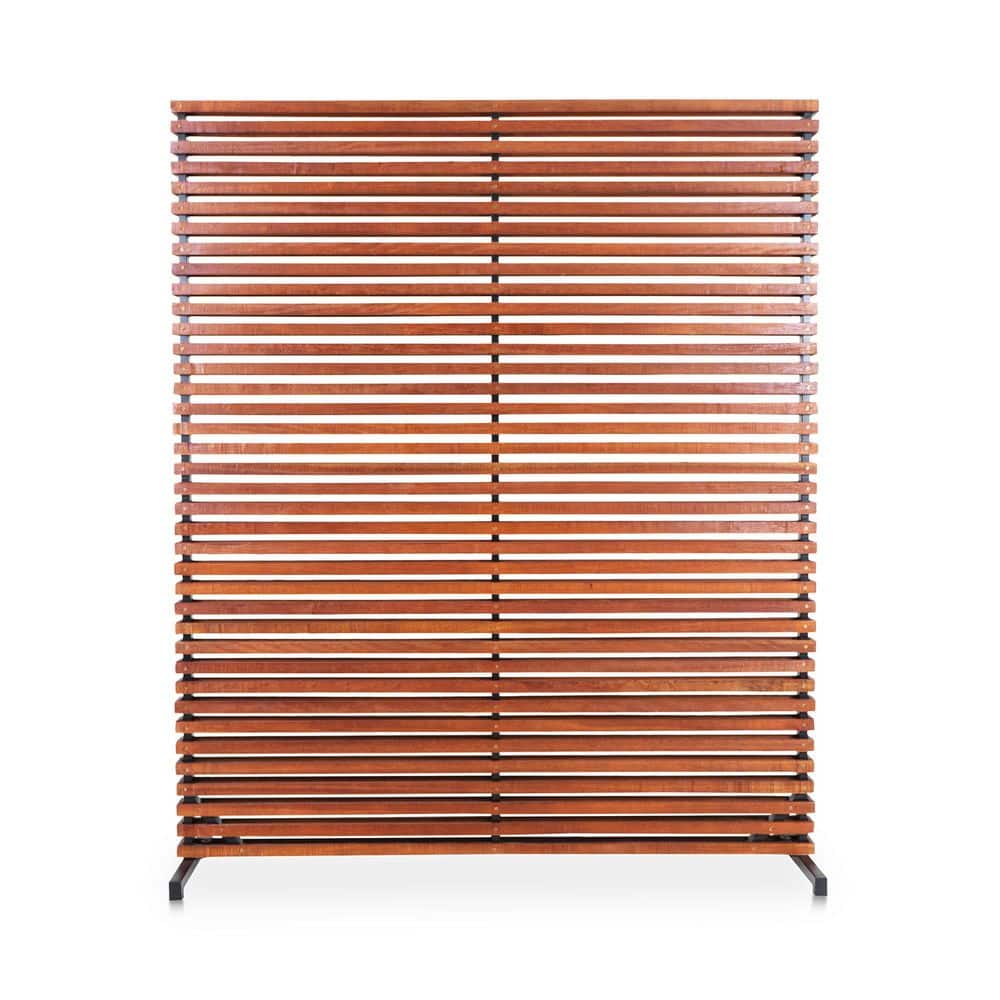 NADAAL STUDIOS Gaze 72 in. Brown 1-Panel Room Divider CV-1012-24-NA ...