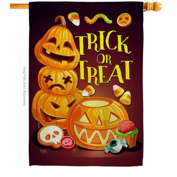 Breeze Decor 28 in. x 40 in. Spooky Sweet Fall House Flag Double-Sided ...