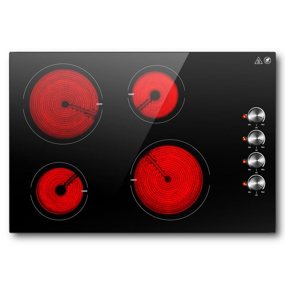 amzchef 30 in. 4 Elements Ceramic Glass Surface Radiant Electric ...