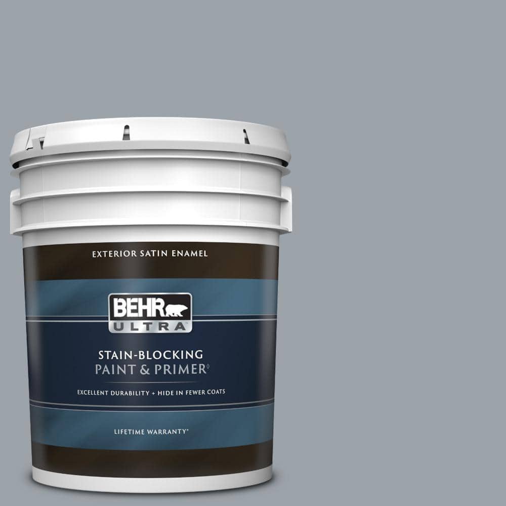 BEHR ULTRA 5 gal. #MQ5-22 Rainmaster Satin Enamel Exterior Paint ...