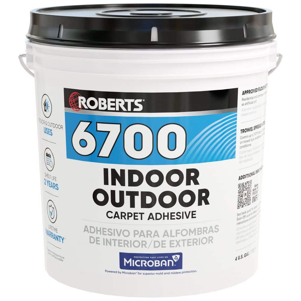 Reviews for ROBERTS Creamy Tan 4 Gal. Indoor/Outdoor Carpet Floor ...