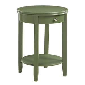 Convenience Concepts French Country Manor 18 in. Espresso Round MDF End ...