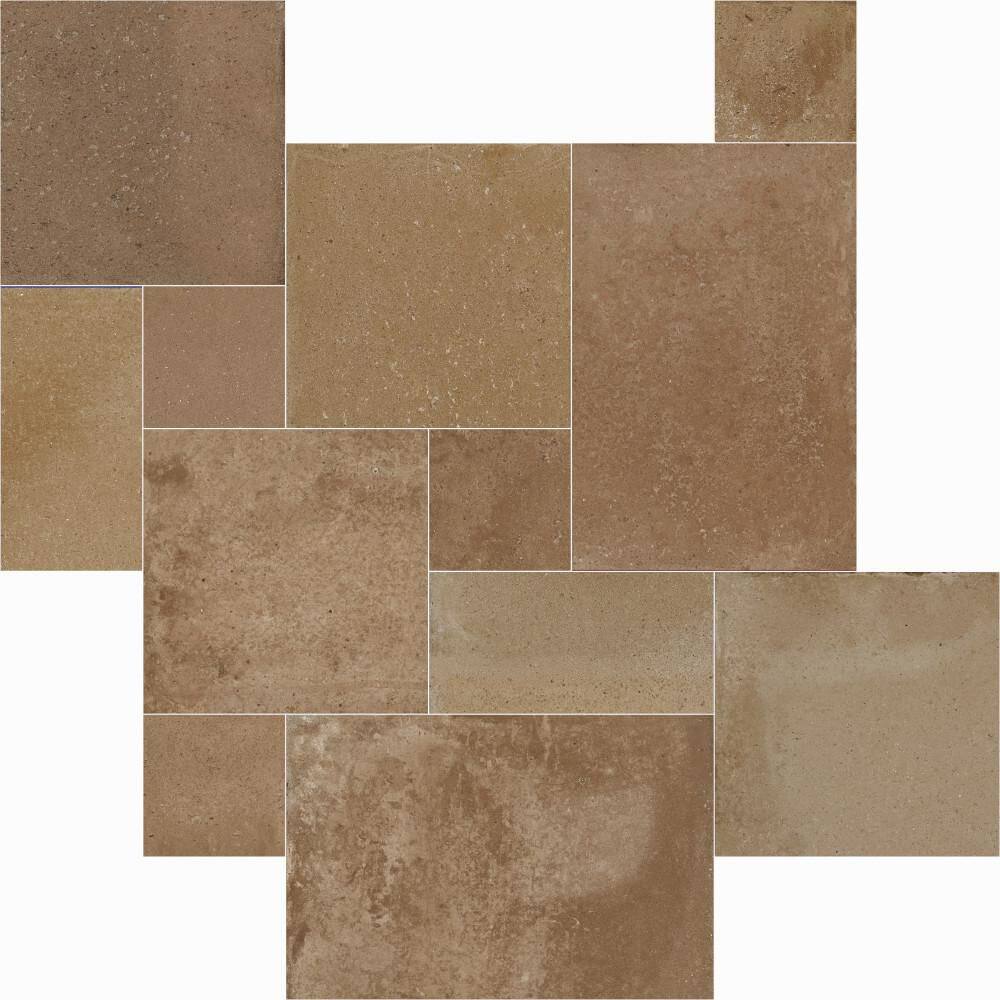 Merola Tile Adagio Rosso Modular 8 in. x 8 in. Porcelain Floor and Wall ...