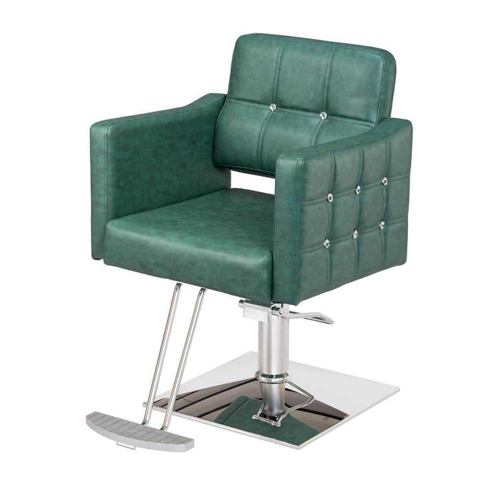 Karl home Faux Leather Seat Swivel Salon Chair in Green K1G59000483 ...