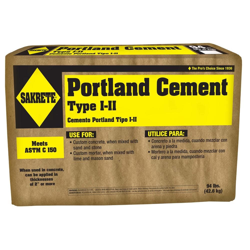 SAKRETE 94 lbs. Portland Cement Type 1 L 65150366 - The Home Depot