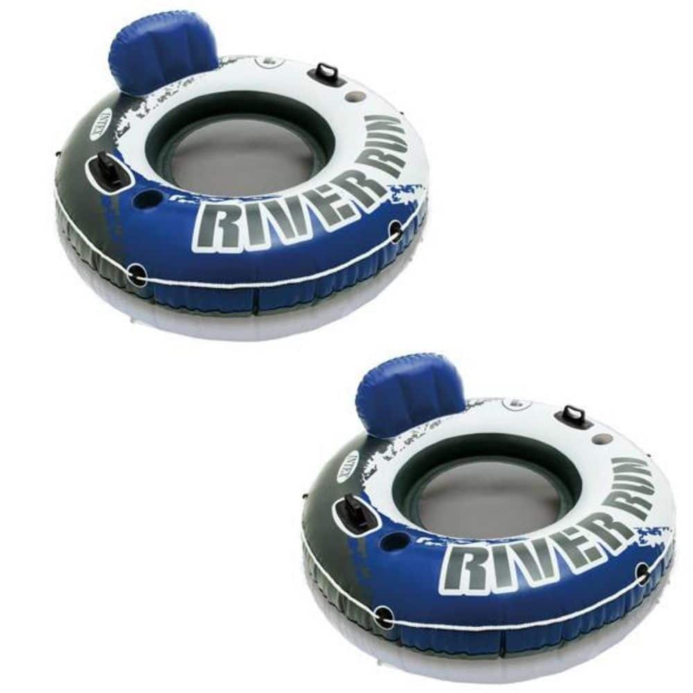 Intex River Run Inflatable Floating Water Tube Raft for Lake/Pool/River ...