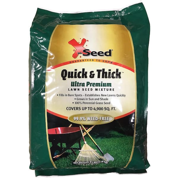 X-Seed 7 lbs. Ultra-Premium Quick and Thick Lawn Seed Mixture ...